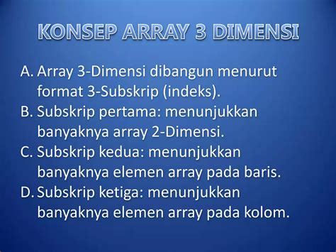 multidimensional array dalam struktur data pptx