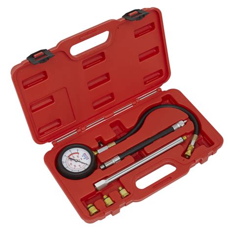 Petrol Engine Compression Tester Deluxe Kit 6pc Mdtools