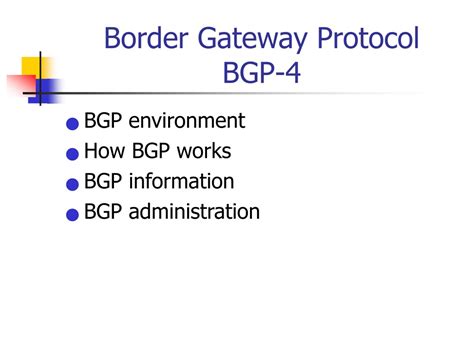 Ppt Exploring Bgp An Overview Of Border Gateway Protocol Powerpoint