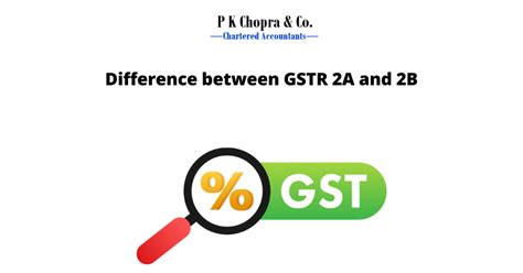 Difference Between Gstr 2a And 2b Blog Pk Chopra And Co