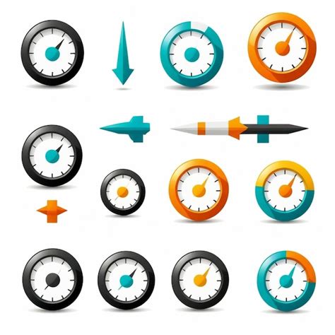 Premium Vector Efficiency Vector Set White Background Isolated A High