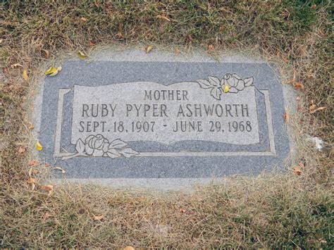 Ruby Grace Pyper Ashworth 1907 1968 Memorial Find A Grave