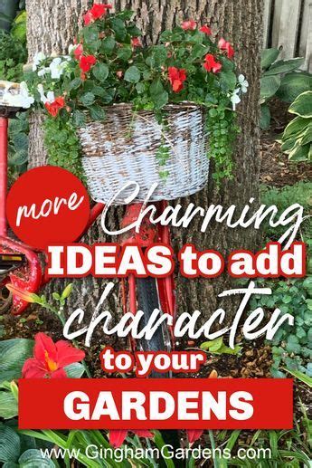Upcycled Vintage Garden Decor Gingham Gardens Creative Garden Decor Garden Art Diy Vintage