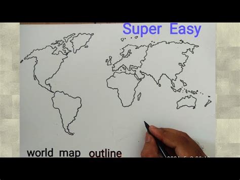 Simple World Map Outline With Countries