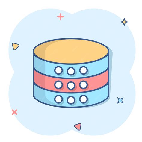 Premium Vector Data Center Icon In Comic Style Server Vector Cartoon