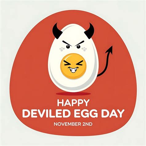 National Deviled Egg Day Celebration Design Featuring A Plate Of