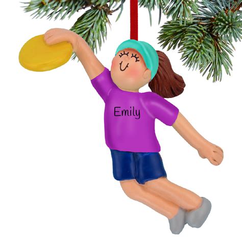Ultimate Frisbee Girl Ornament