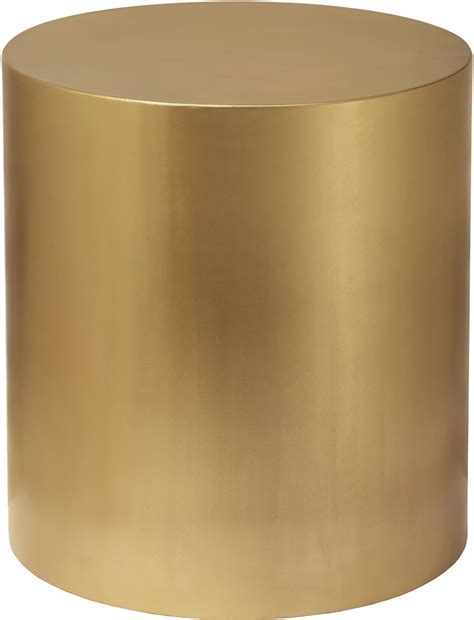Meridian Furniture Cylinder Brushed Gold End Table In 2024 Meridian
