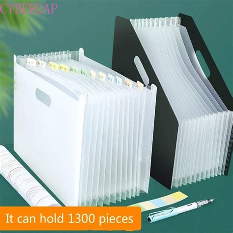 Cyberzap แฟ้มตั้งโต๊ะ 13 กระเป๋า Paper Organizer แบบพกพา A4 แฟ้ม