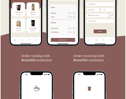 Concept App UI Design For Cafe Shop