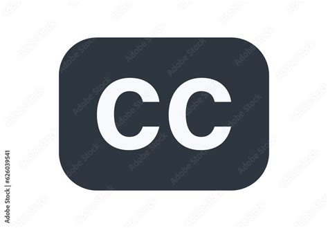 closed captioning symbol stock vector adobe stock