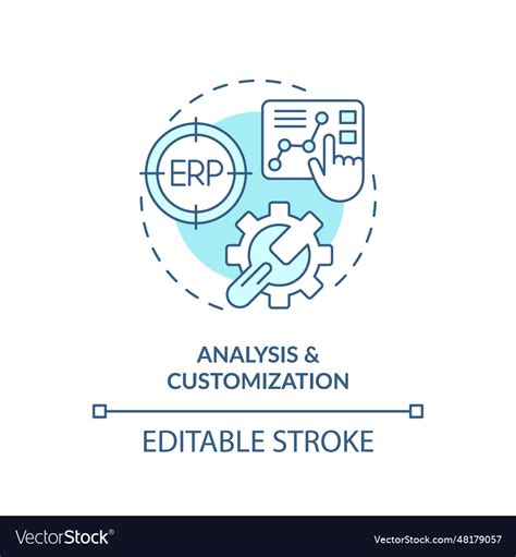 2d Analysis And Customization Blue Icon Concept Vector Image