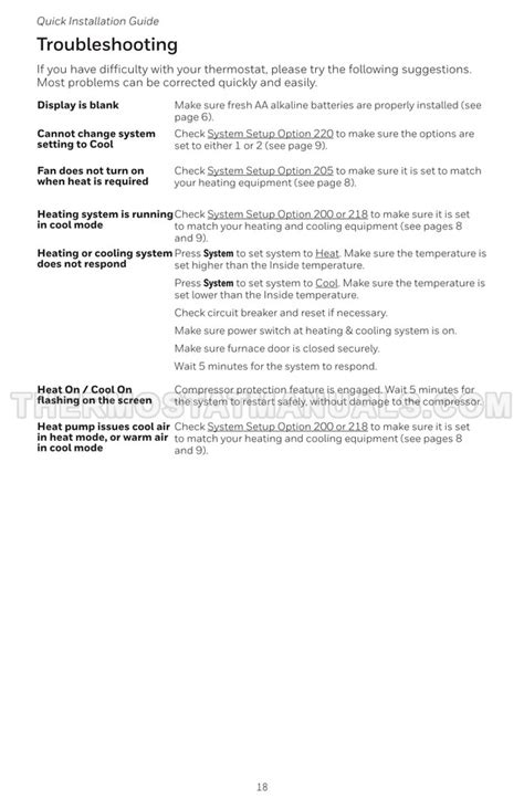 Honeywell RTH D Quick Installation Guide