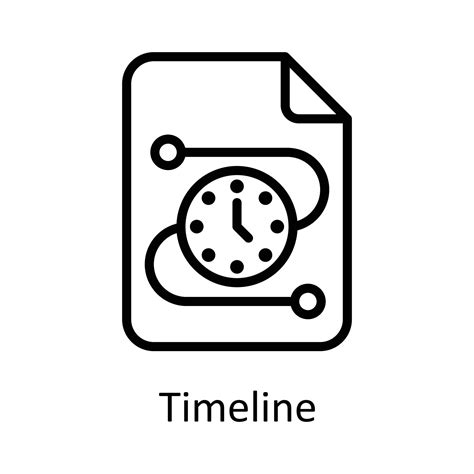 Timeline Vector Outline Icon Design Illustration Time Management
