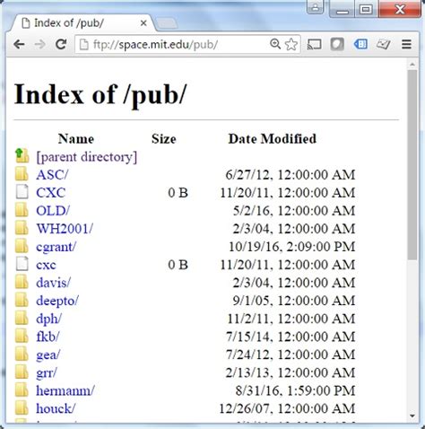 Display FTP Directory In Web Browser