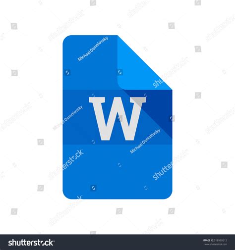 Word Document Vector Icon Stock Vector Royalty Free Shutterstock