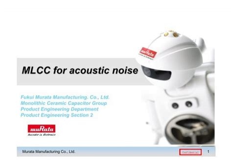 Mlcc For Acoustic Noise Tti Europe