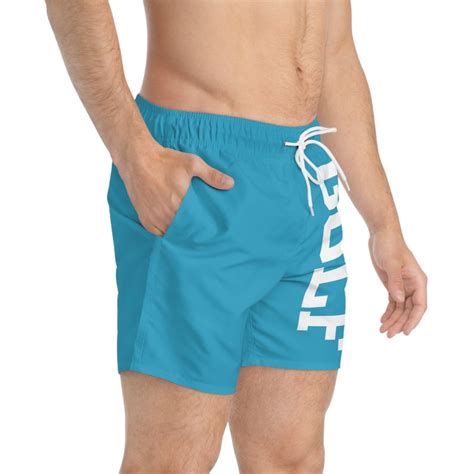 Swim Trunks Mens Swimsuit Blue Golf Swim Trunks Blue Swim Trunks