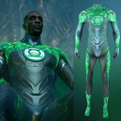 Upgraded Green Lantern Cosplay Jumpsuit Superhero Stage Suit Costume