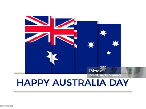 행복 한 호주 하루 26 1 월입니다 인사말 카드 호주 국기와 국가 휴일 벡터 일러스트 레이 션 1월에 대한 스톡 벡터 아트 및 기타 이미지 Istock