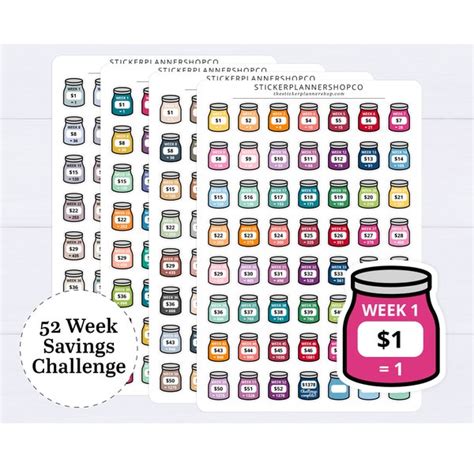 52 Week Money Saving Challenge - Etsy