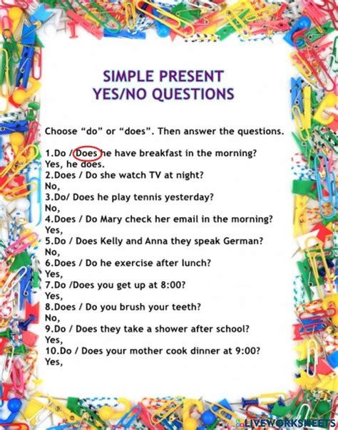 Simple Present … Free Interactive Worksheets 1045913