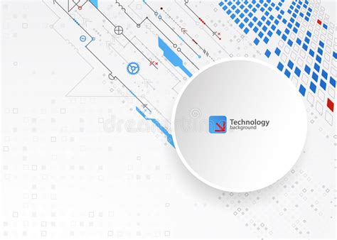 Abstract Technological Background Structure Square Pattern Stock