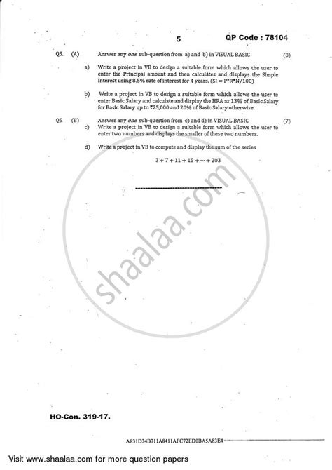 Computer Systems And Applications 2016 2017 B Com General Semester 6 Tybcom Question Paper