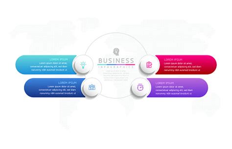 벡터 일러스트레이션 인포그래픽 디자인 템플릿 마케팅 정보 4가지 옵션 또는 단계 4에 대한 스톡 벡터 아트 및 기타 이미지 4 개념 개발 Istock