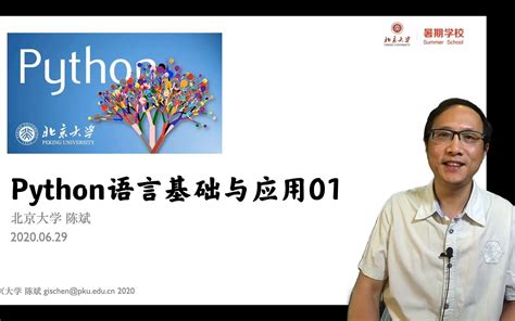 暑校课Python语言基础与应用 北京大学 陈斌 Day 哔哩哔哩 bilibili