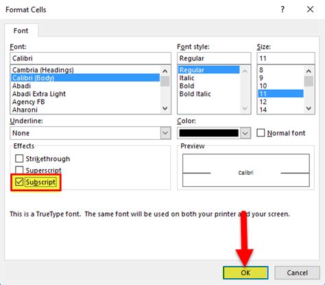 How To Do Subscript In Excel Shortcut Key For Subscript
