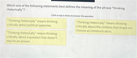 Solved Which one of the following statements best defines | Chegg.com