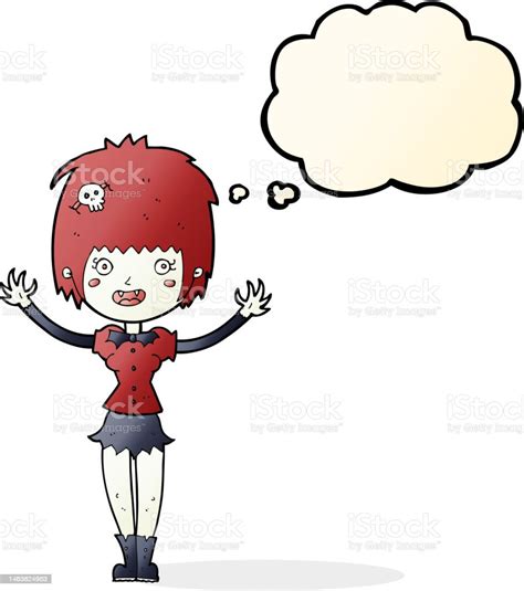 말풍선이 있는 흡혈귀 여자아이 만화 캐릭터 귀여운에 대한 스톡 벡터 아트 및 기타 이미지 귀여운 그라데이션 기이함