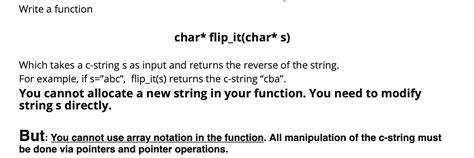 Solved Write A Function Char Flipitchar S Which Takes A