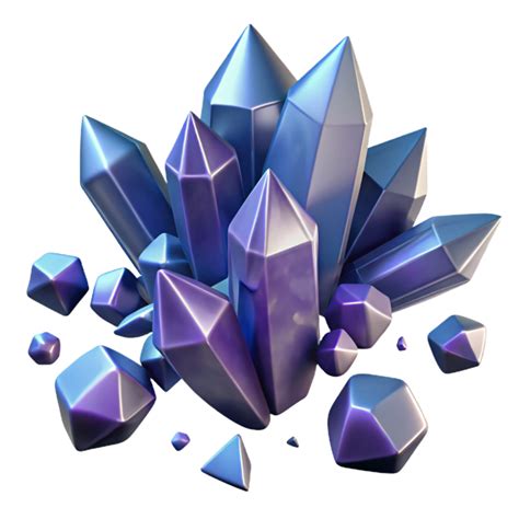 Beautiful Abstract Luminous Crystal Cluster A 3d Render Professional