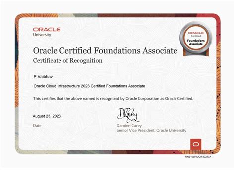 Porta Vaibhav On Linkedin Oracle Oraclecertification Certifications