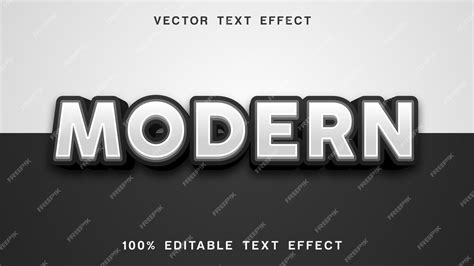 Premium Vector Modern Text Style Effect Premium Vector Modern Text Style Effect