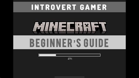 Minecraft - Beginner's Guide Day1 Ep1 | Introvert Gamer #minecraftlive #minecraft - YouTube
