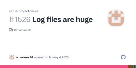log files are huge · issue 1526 · xenia project xenia · github