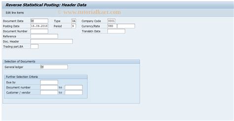 F 19 SAP Tcode Reverse Statistical Posting
