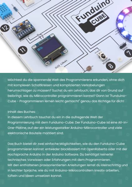 Arbeitsbuch Funduino Cube Programmieren Leicht Gemacht Funduino Cube Funduino Education