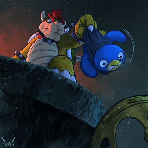 Bowser And King Penguin Mario And More Drawn By Ntnarts Danbooru