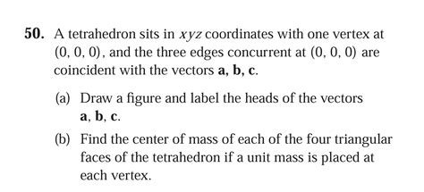 Solved A Tetrahedron Sits In Xyz coordinates With One Solved A Tetrahedron Sits In Xyz coordinates With One