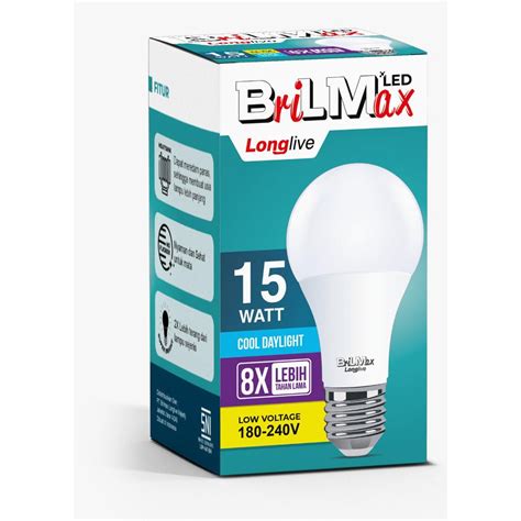 Jual Lampu LED BRILMAX LONGLIVE A BulB Lampu 15 Watt Lampu LED 15 W Dengan Teknologi German