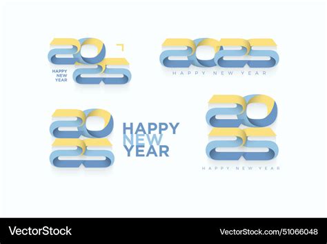 Clean And Colorful 2025 Concept Design Modern And Vector Image