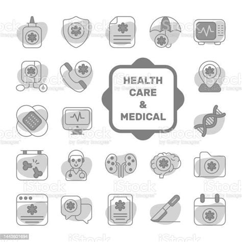 의료 및 건강 관리 벡터 아이콘의 집합입니다 프리미엄 품질의 기호 모바일 개념 및 웹 앱을 위한 의학 및 건강 요소 간호사에 대한 스톡 벡터 아트 및 기타 이미지 Istock