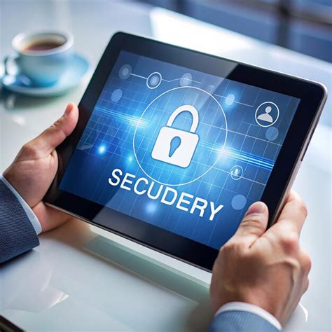 Cyber Security In Action Digital Crime Prevention On Tablet Premium Ai Generated Image