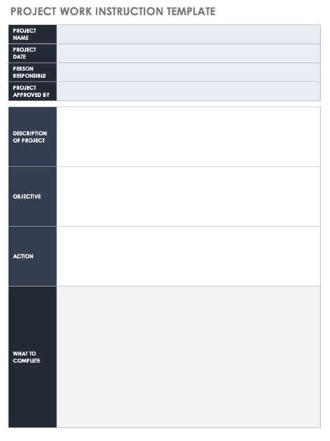 Standard Work Instructions Excel Template