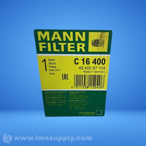 Mann Filter C16400 Air Filter Element Ims Supply