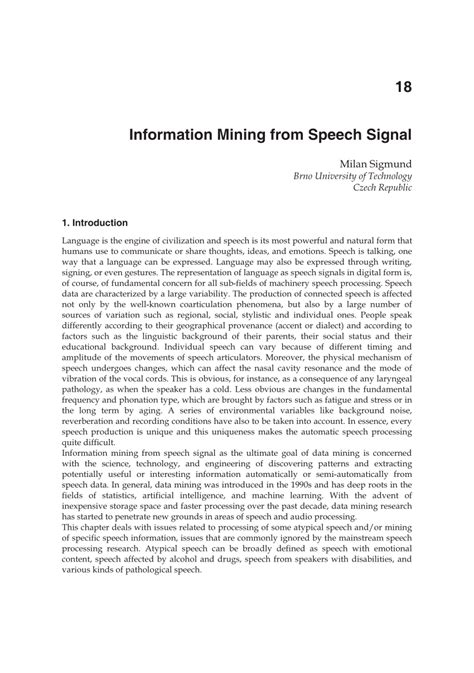 pdf information mining from speech signal